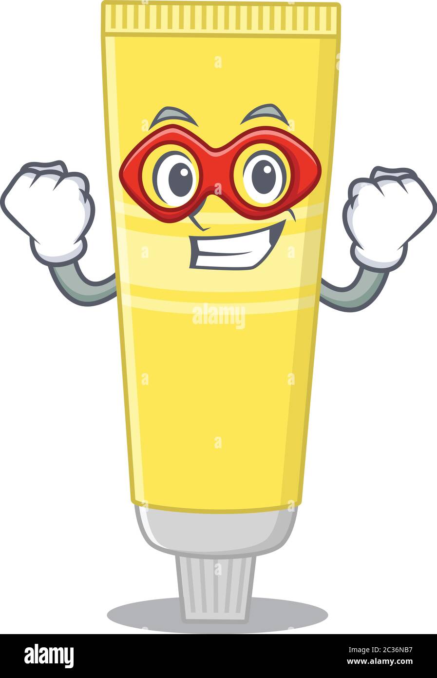 A cartoon mascot of hair dye in a fantastic Super hero character Stock ...