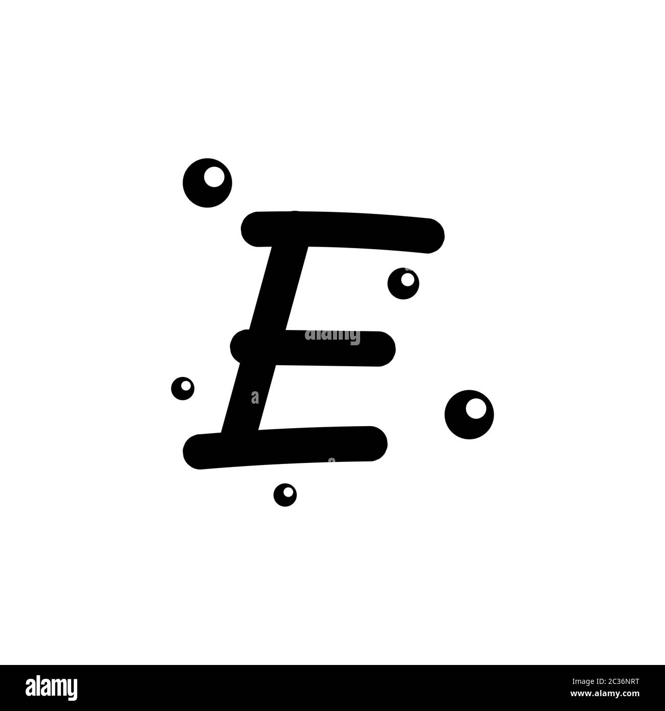 E hand drawn alphabet vector design template illustration Stock Vector ...