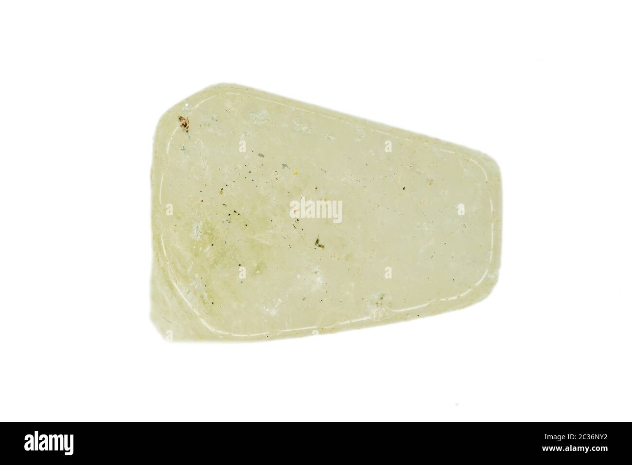 rock crystal, gemstone cut out on white background Stock Photo - Alamy