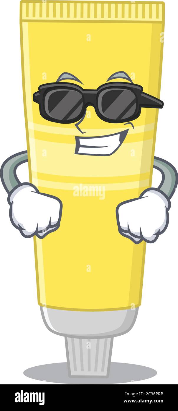 Fabulous hair dye cartoon character wearing classy black glasses Stock ...