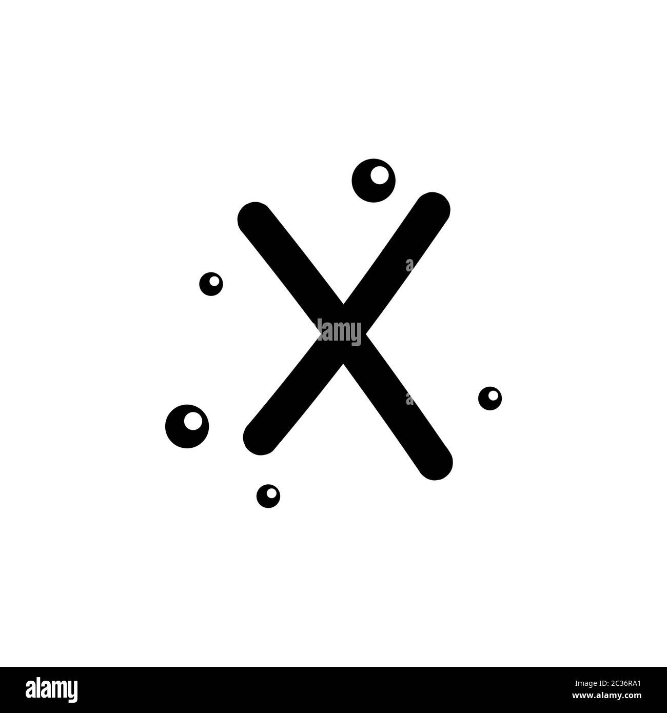 X hand drawn alphabet vector design template illustration Stock Vector ...