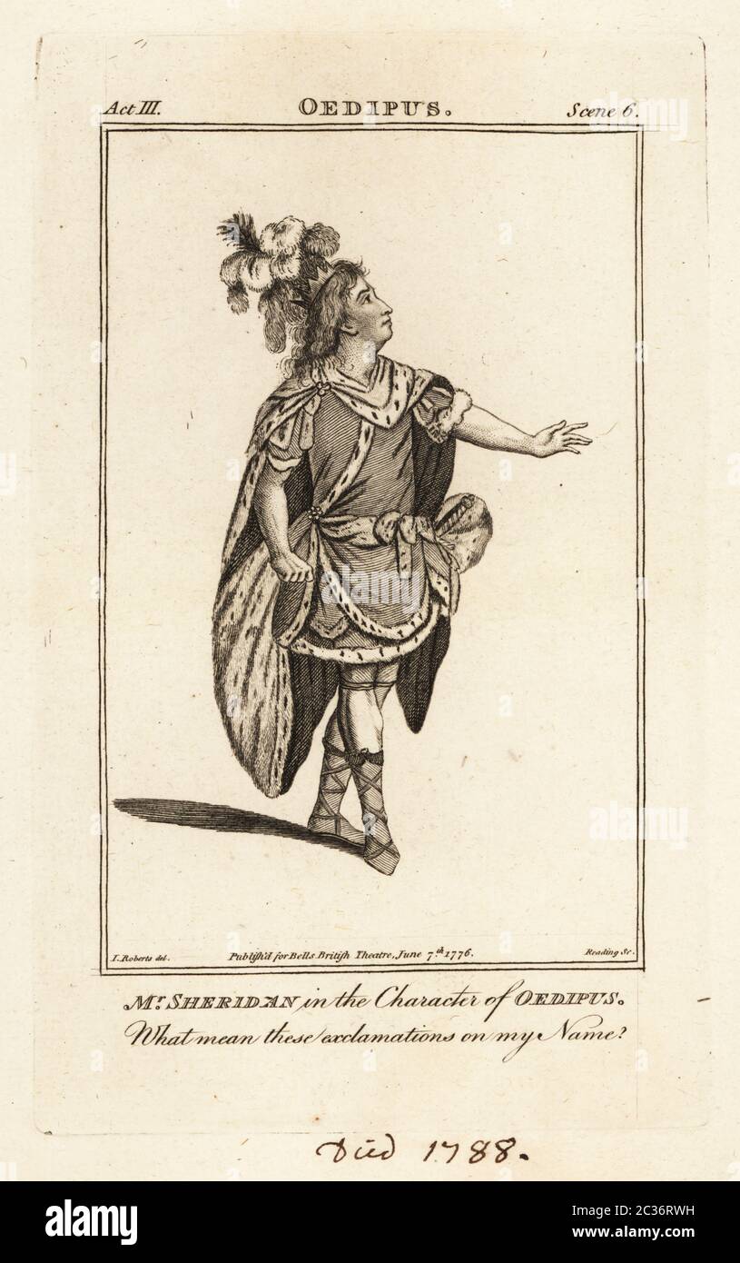 Mr Thomas Sheridan in the character of Oedipus in John Dryden’s Oedipus ...