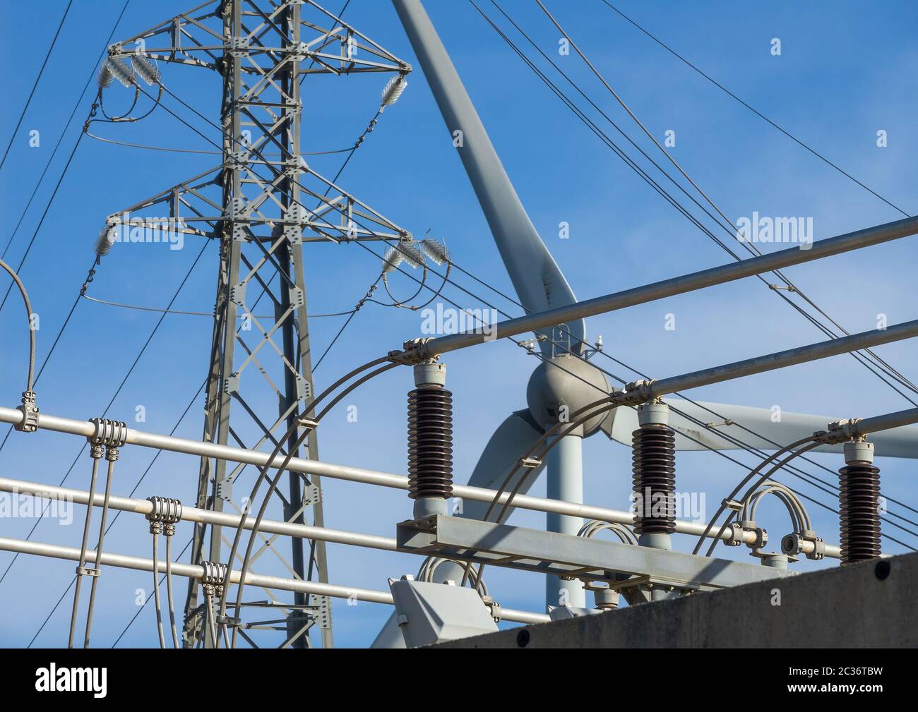 Wind turbine and electrical equipment Stock Photo - Alamy
