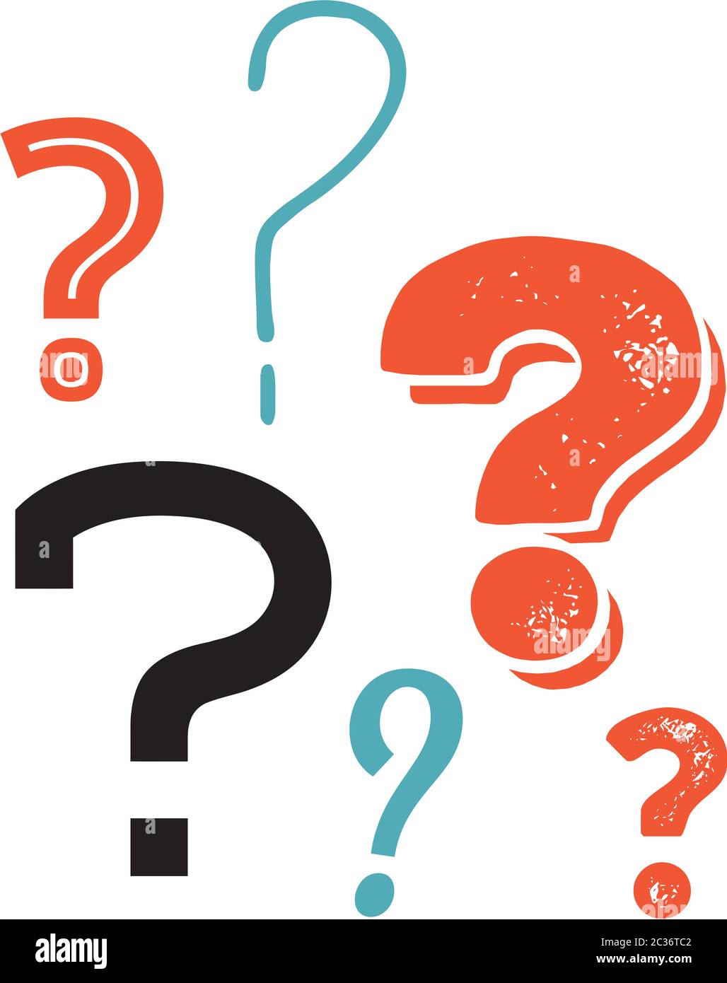 interrogation question mark sign idea illustration Stock Photo - Alamy