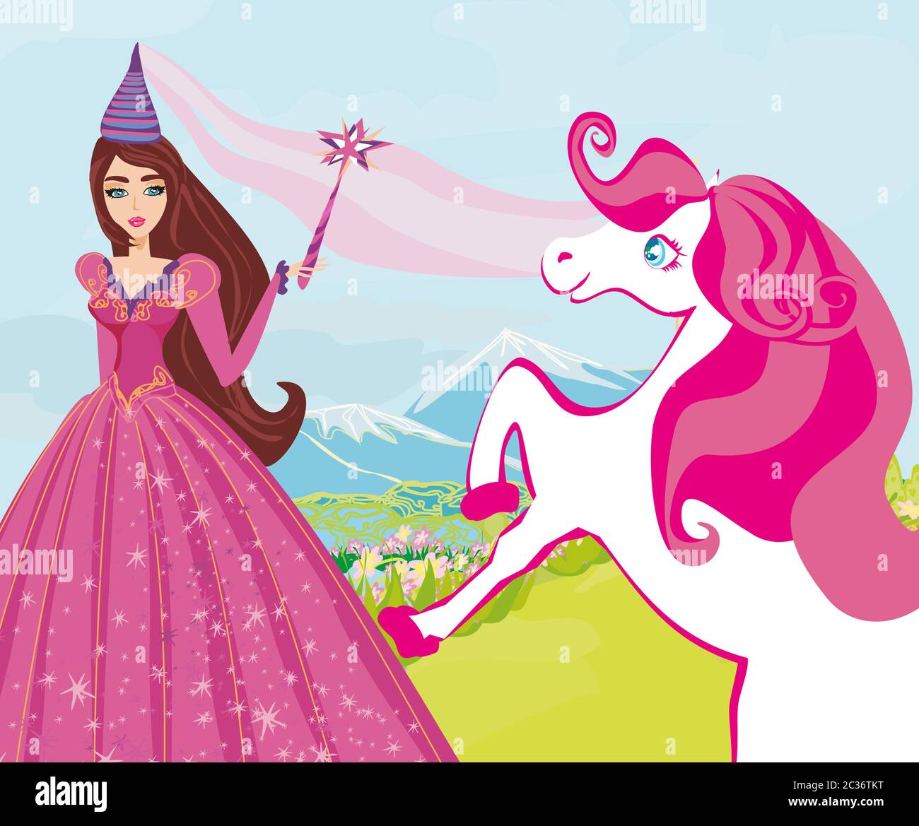 Beautiful cartoon fairy magic wand hi-res stock photography and images ...