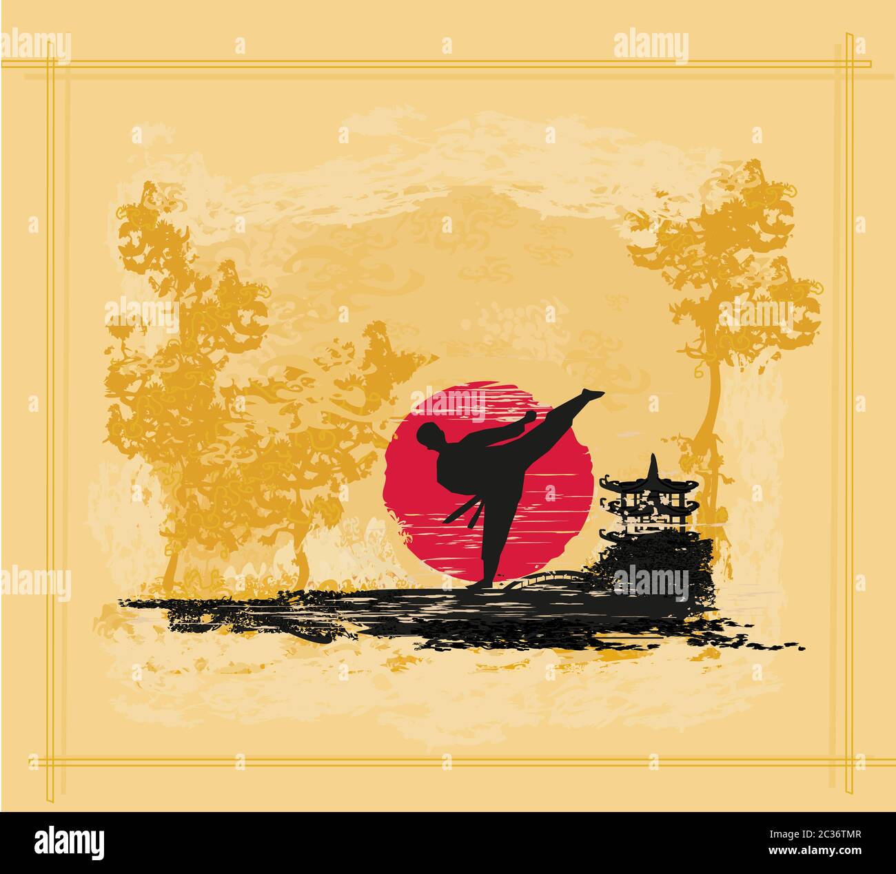 Karate abstract card hi-res stock photography and images - Alamy