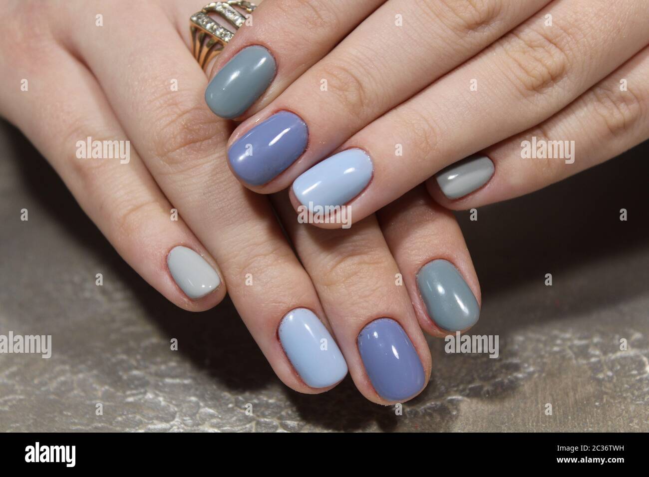 The beauty of the natural nails. Perfect clean manicure Stock Photo - Alamy