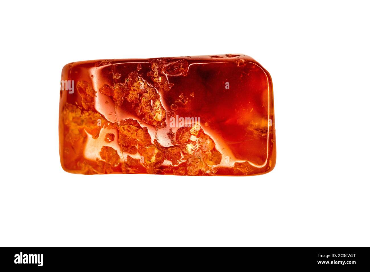 Carnelian gemstone cut out on white Stock Photo - Alamy