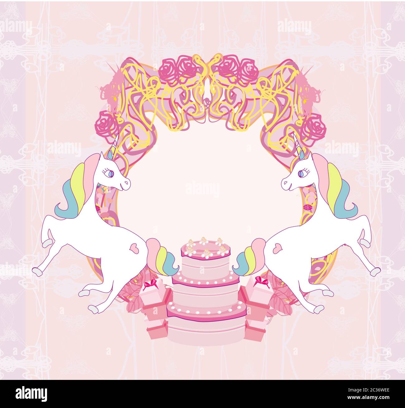 Cartoon horse with birthday cake hi-res stock photography and images ...