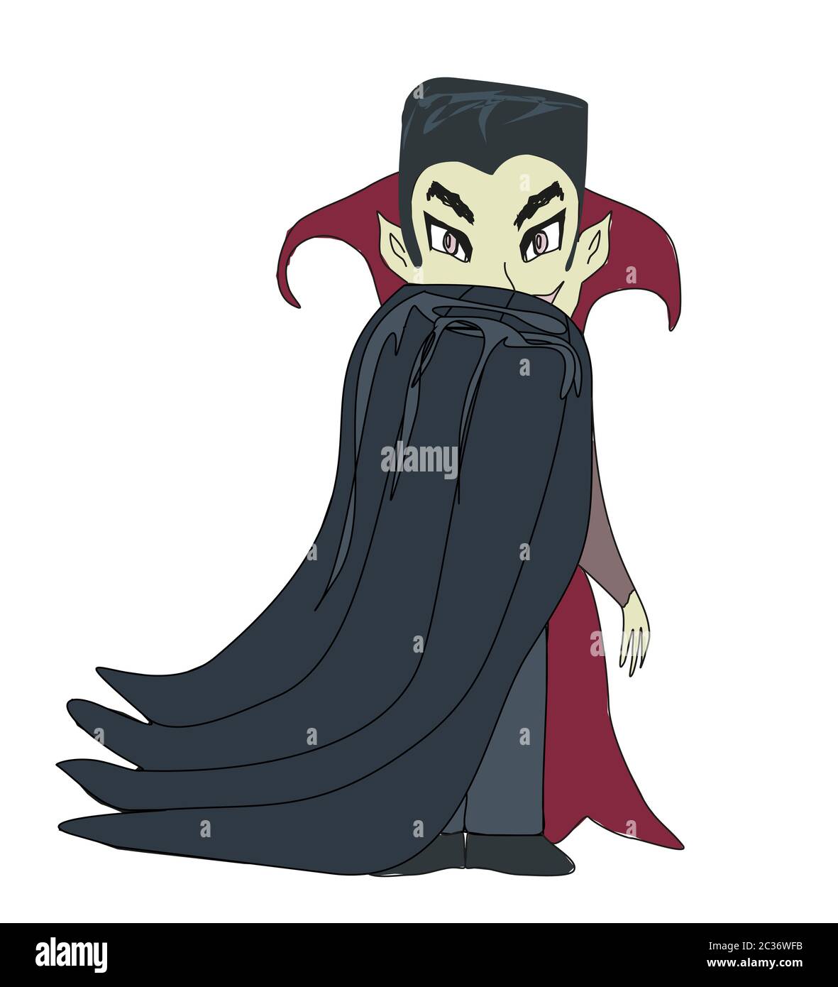 funny hand drawn vampire Stock Photo - Alamy