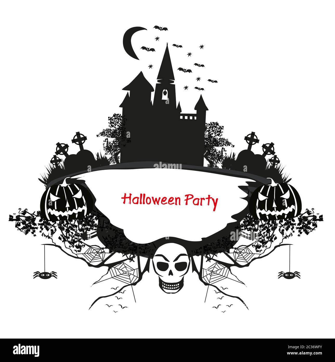 Halloween night moon beautiful Cut Out Stock Images & Pictures - Alamy