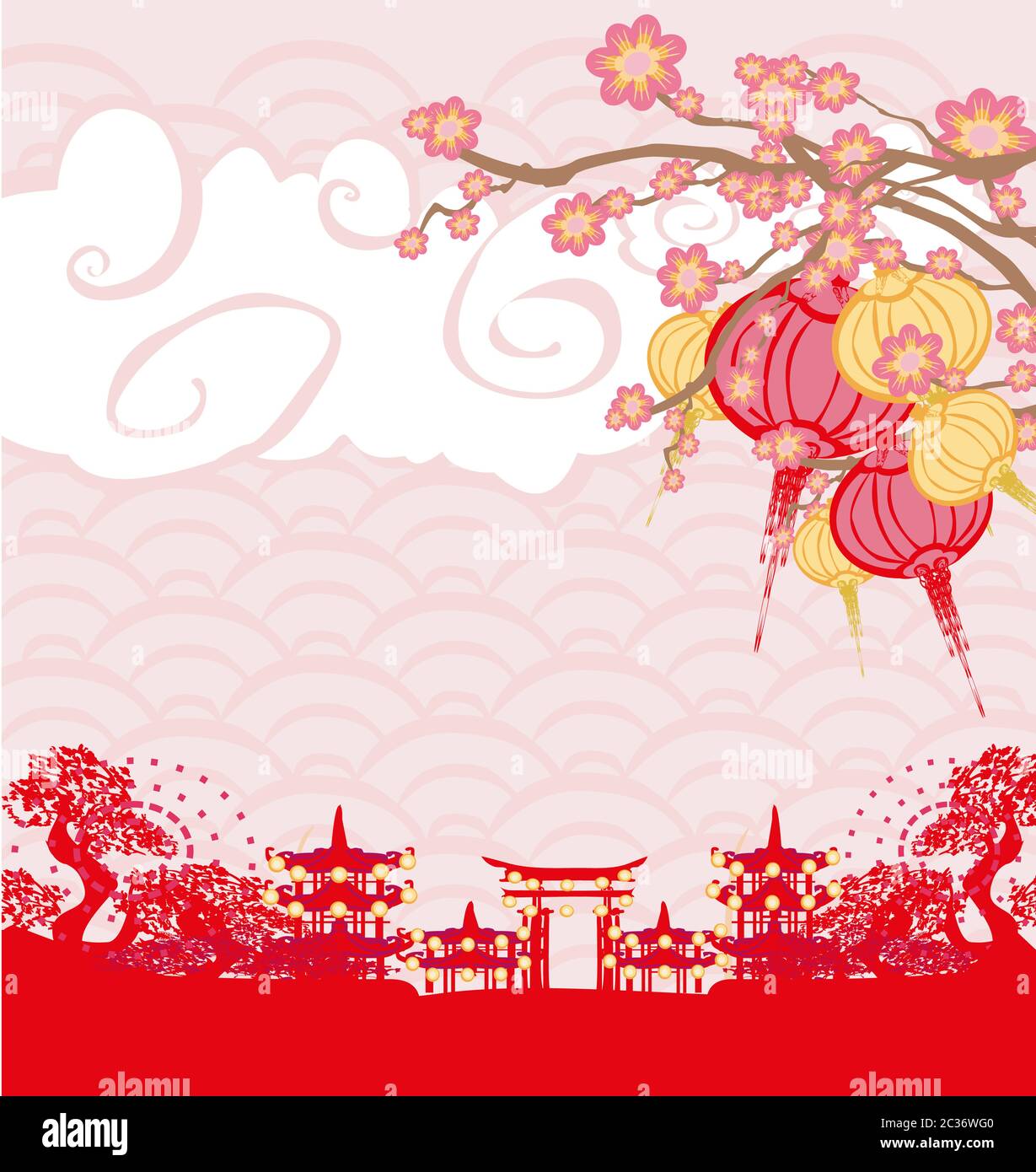 Mid-Autumn Festival for Chinese New Year - card Stock Photo - Alamy