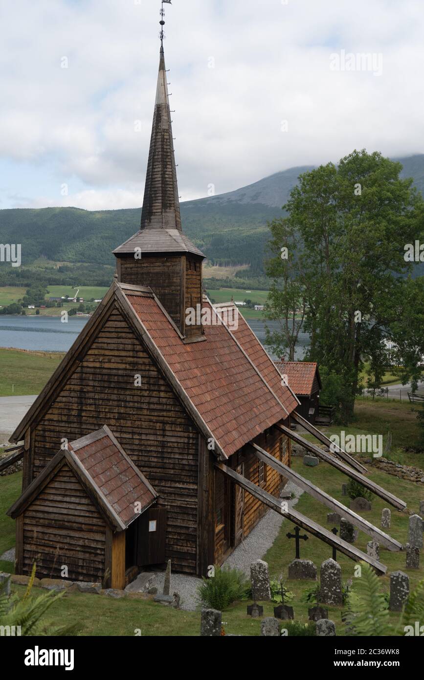 Stave church in Rødven, Norway Stock Photo - Alamy