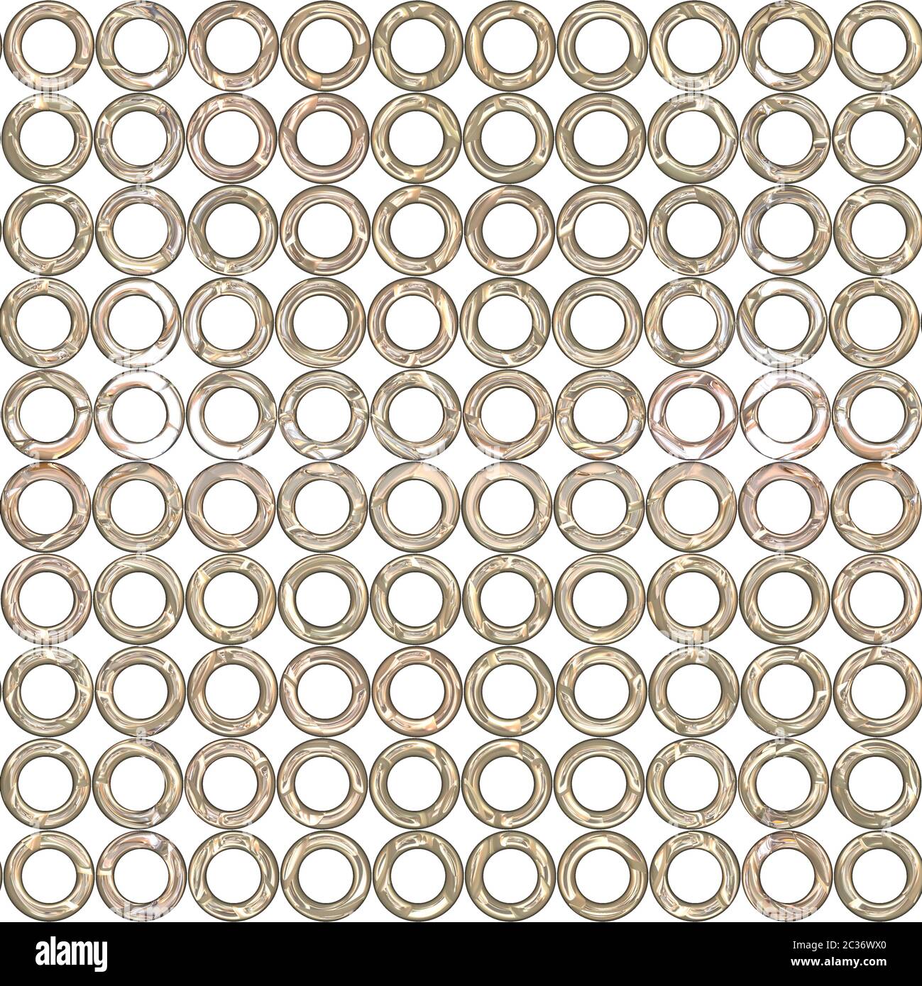 seamless repeating pattern tile of rings with a glossy metal effect in ...