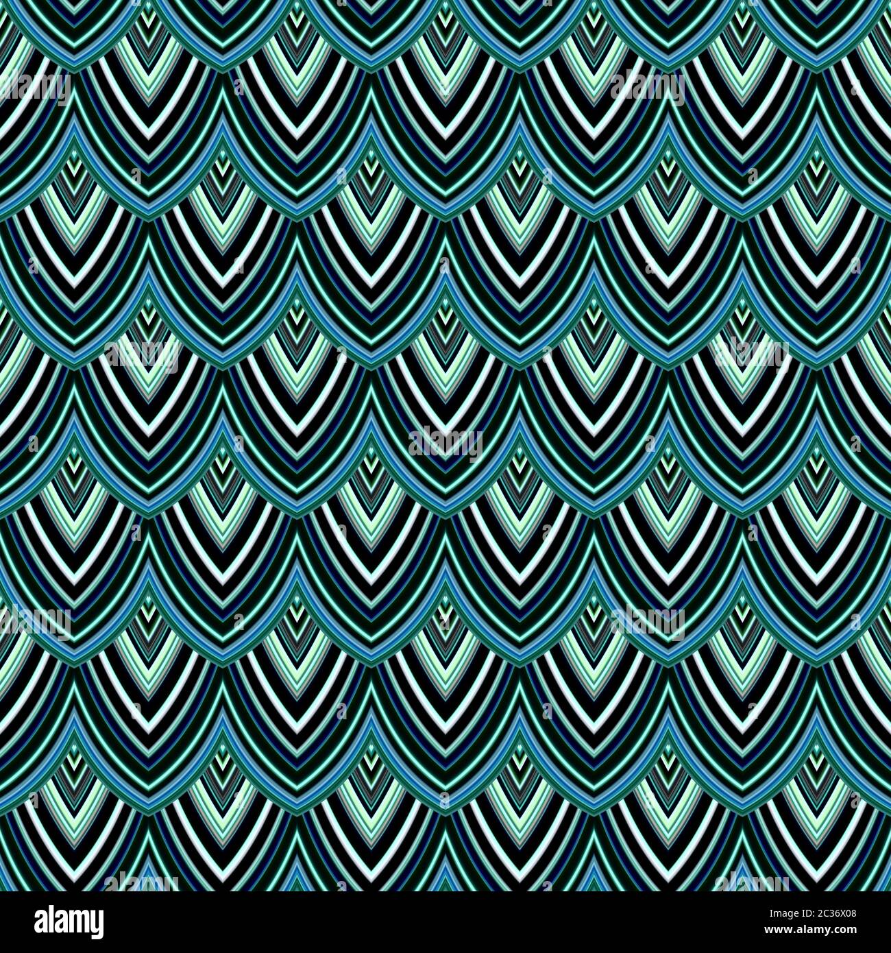 seamless repeating pattern tile of mermaid scales in turquoise and teal ...