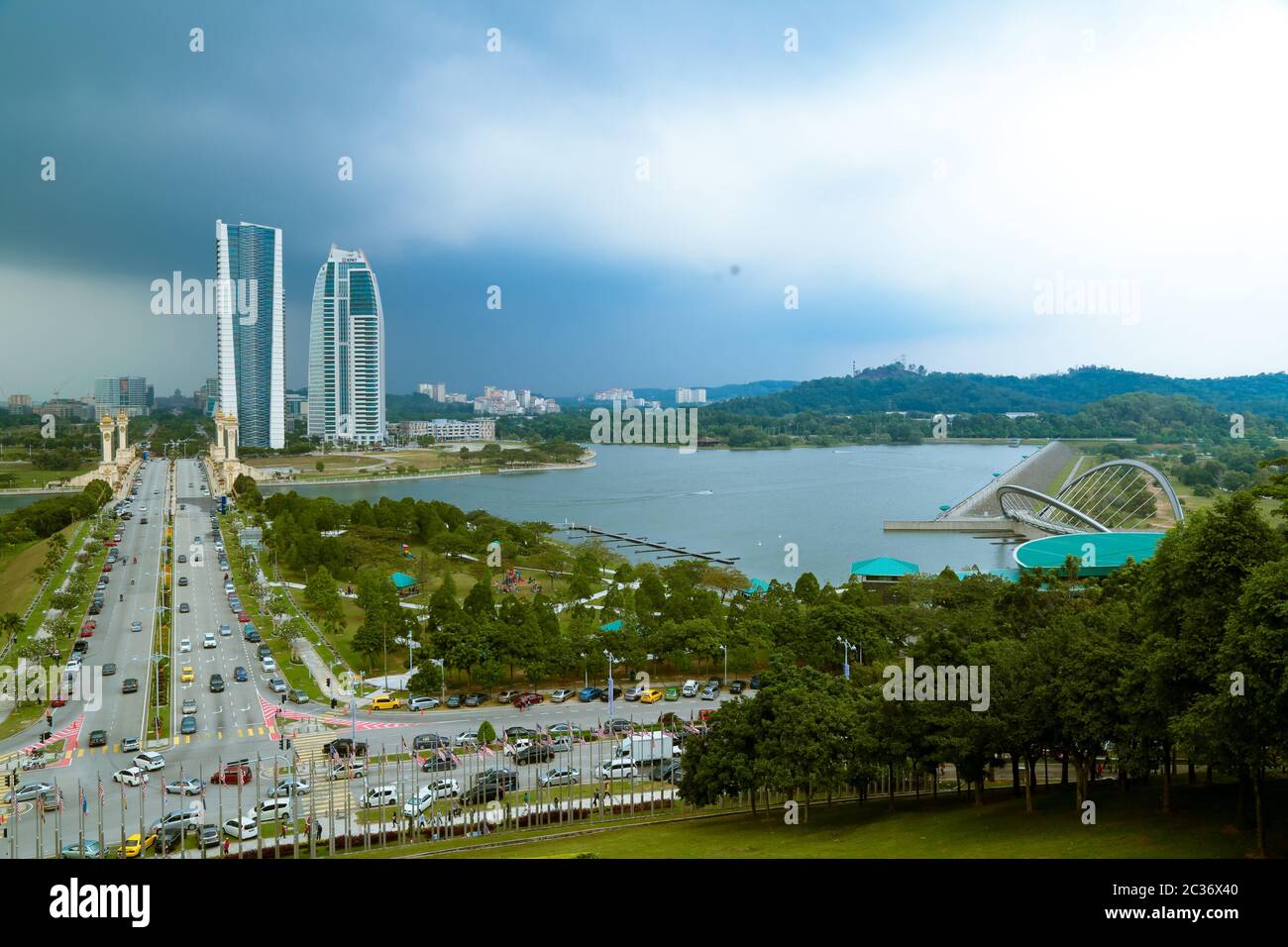 The Seri Gemilang bridge, one of the landmark infrastructure in ...