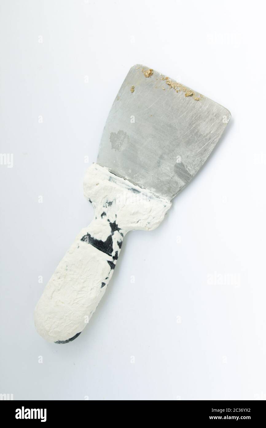 tile spatula on white background Stock Photo - Alamy