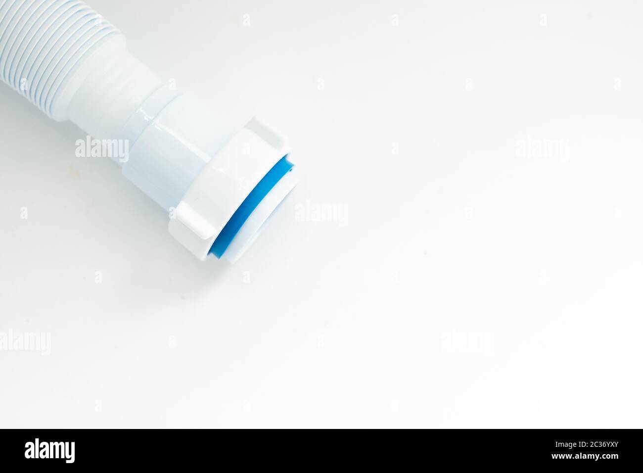 plastic pipe on white background Stock Photo - Alamy