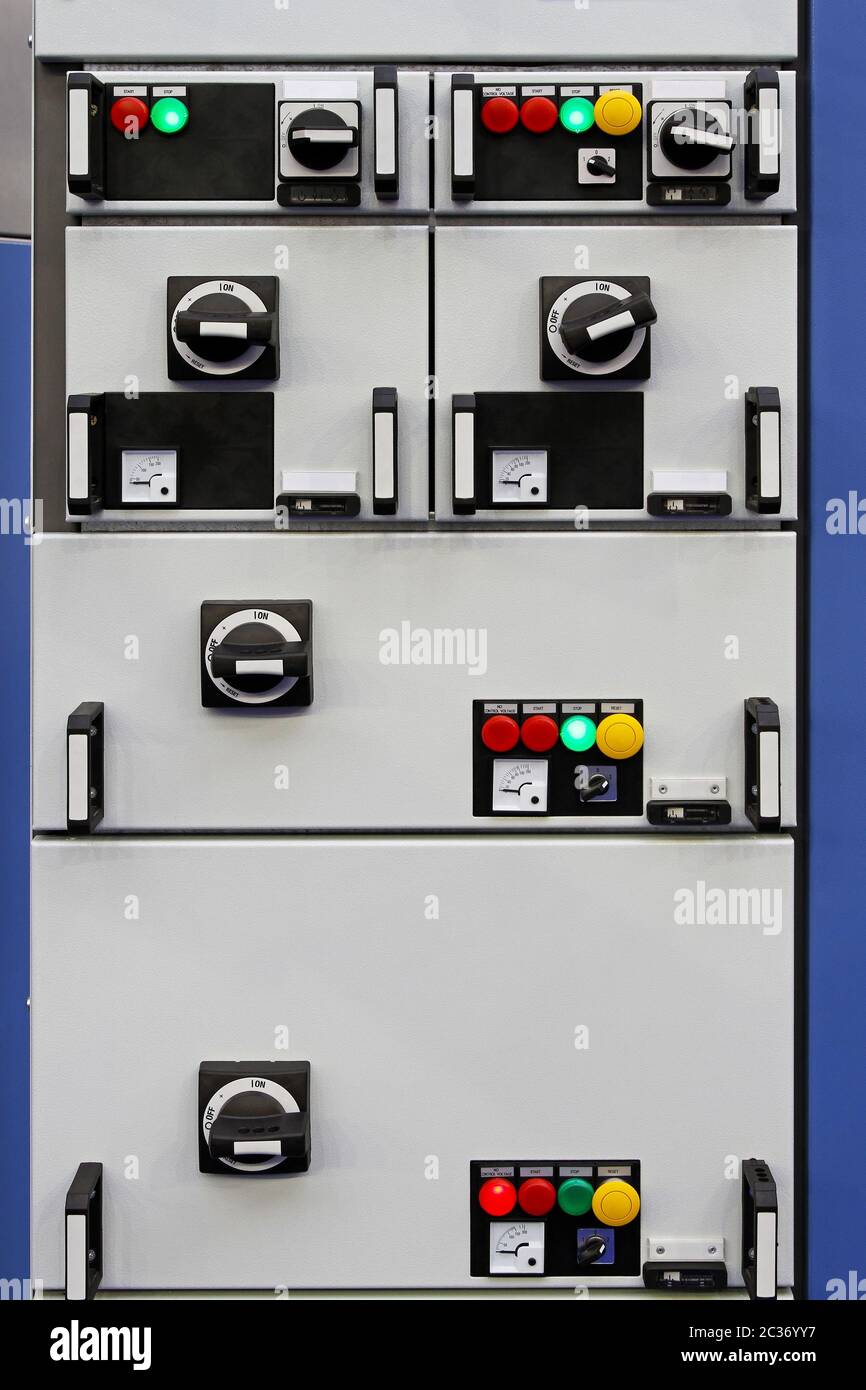 Electric control panel unit for industrial machines Stock Photo - Alamy