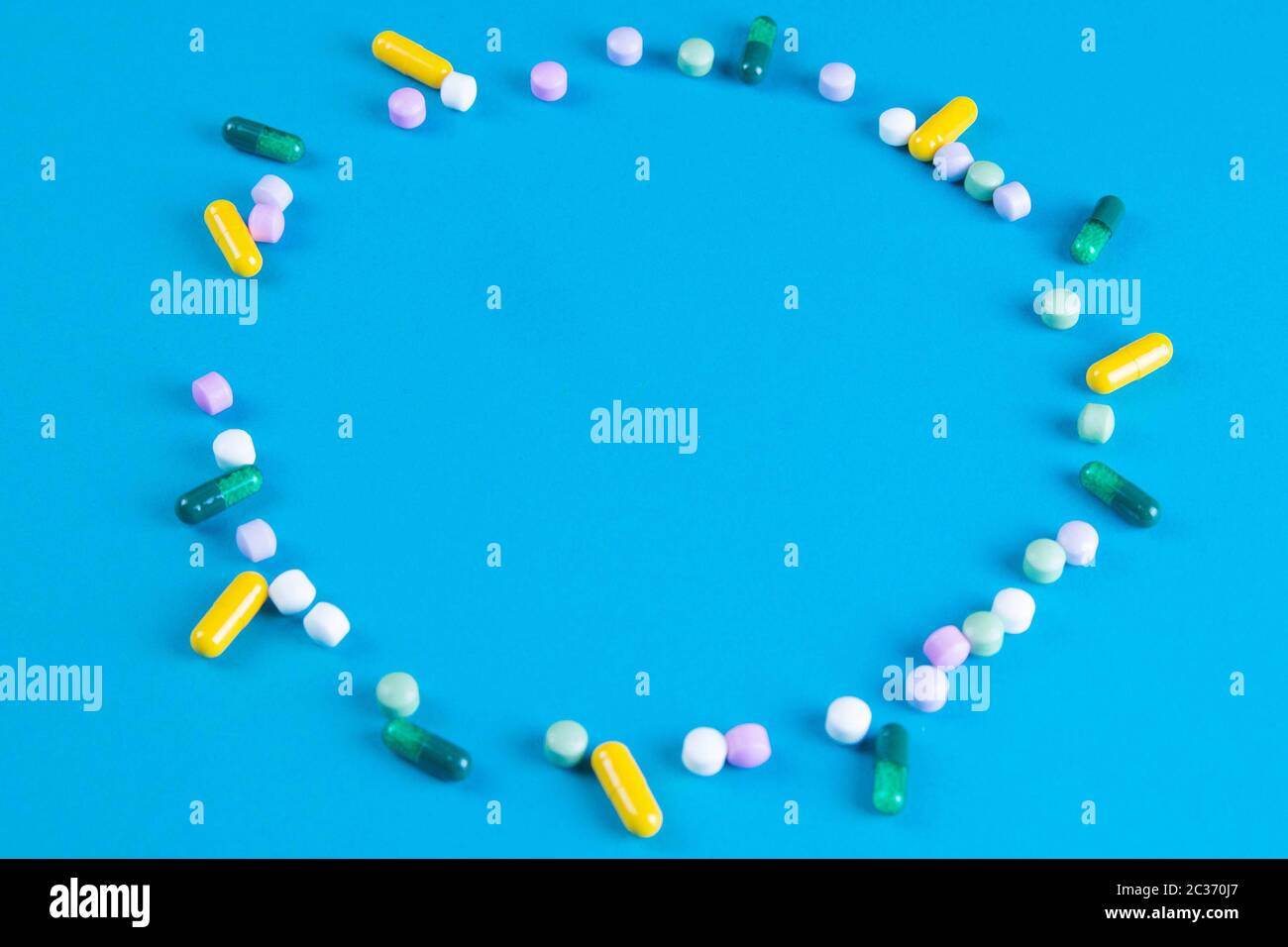 Many tablets are lined in the form of a circle. Place for the ...