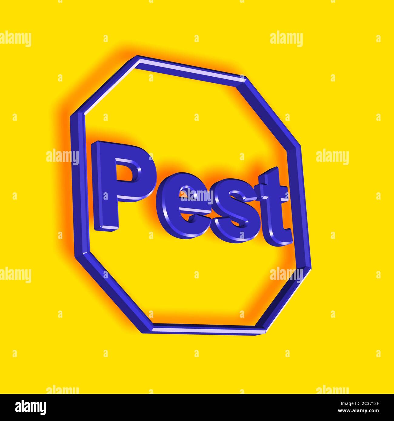 Pest - Word or text as 3D illustration, 3D rendering Stock Photo - Alamy