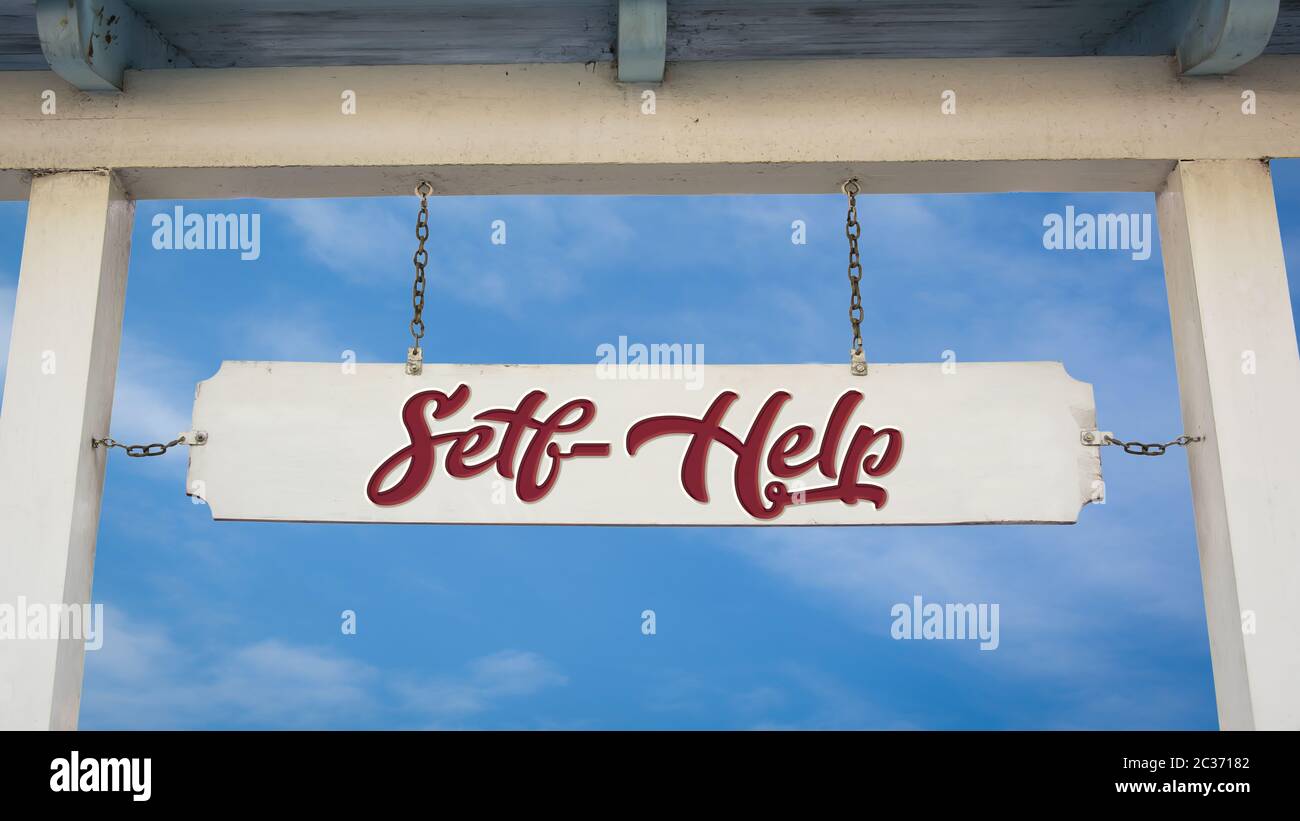 Self help road sign hi-res stock photography and images - Alamy