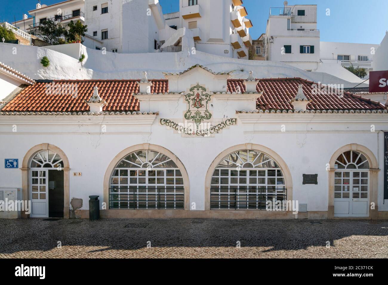 Art gallery in the old electrical power station building in Albufeira ...