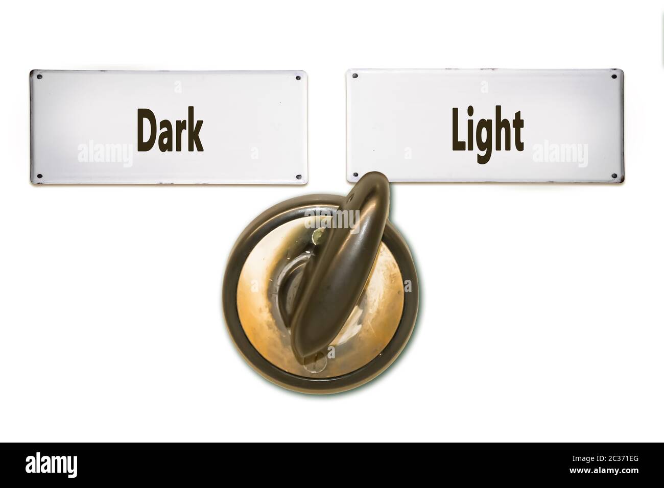 Street Sign Light versus Dark Stock Photo - Alamy