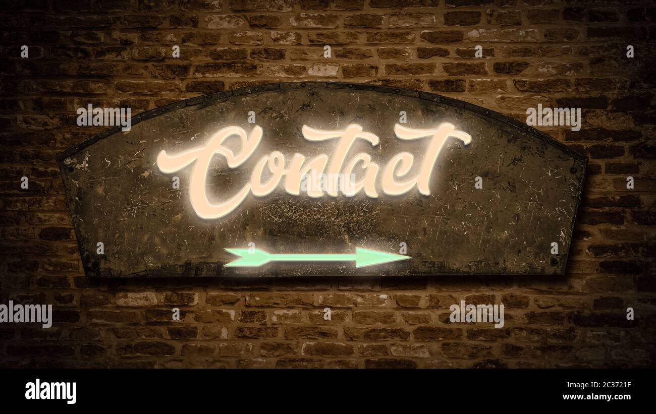 Street Sign to Contact Stock Photo - Alamy