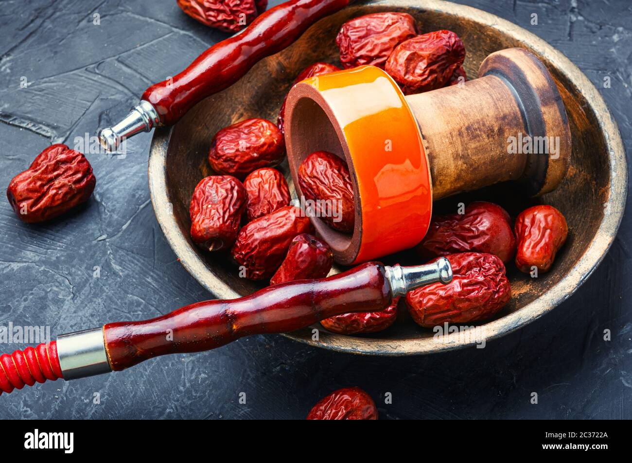 Turkish smoking hookah.Shisha tobacco with aroma of unabi Stock Photo ...