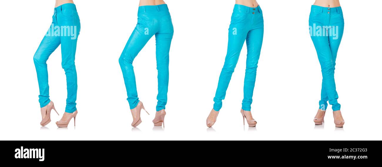 Close up blue legs Cut Out Stock Images & Pictures - Alamy