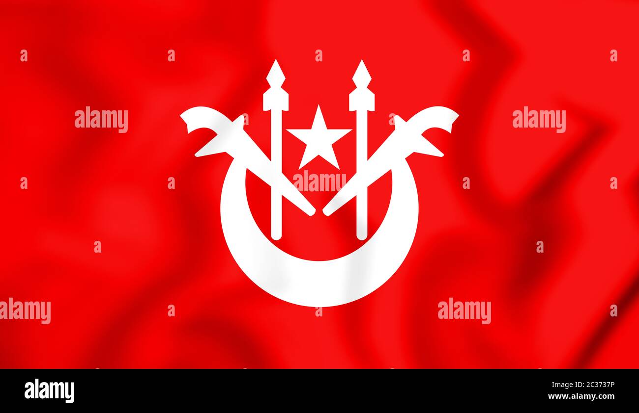 3D Flag of Kelantan, Malaysia. 3D Illustration Stock Photo - Alamy
