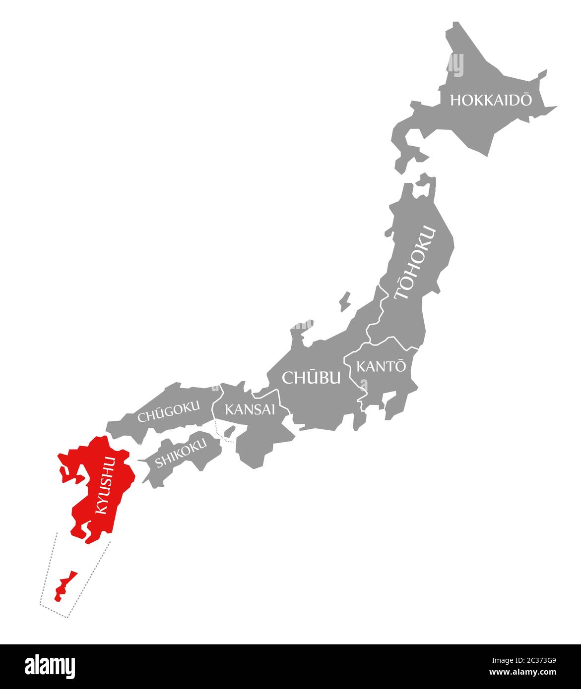 Japan Map Kyushu High Resolution Stock Photography and Images - Alamy