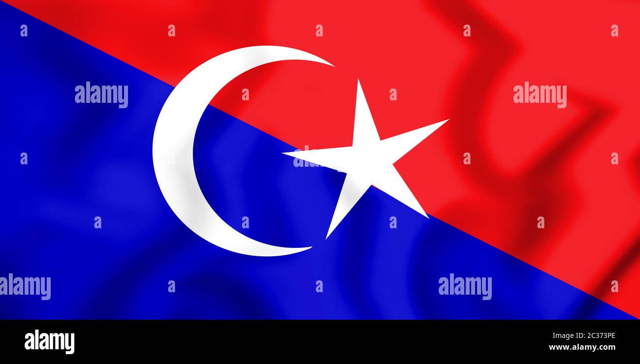 3D Flag of Johor Bahru (Johor), Malaysia. 3D Illustration Stock Photo ...