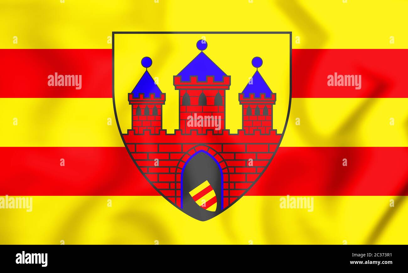 3D Flag of Oldenburg, Germany. 3D Illustration Stock Photo - Alamy