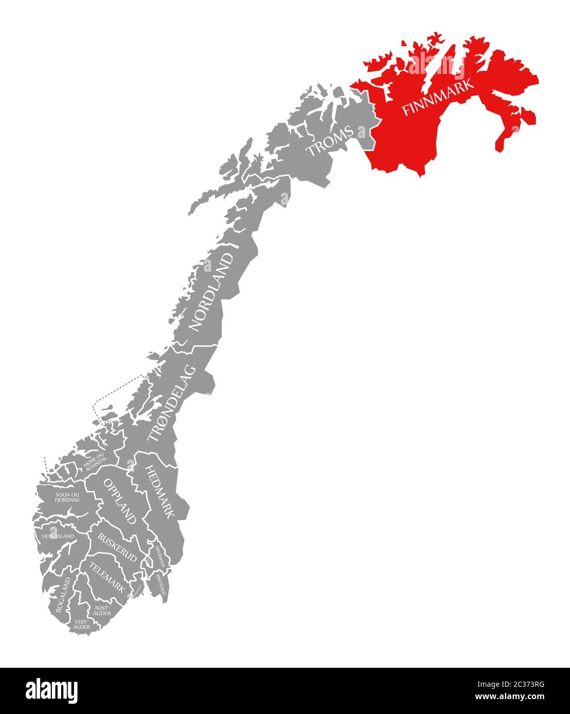 Finnmark silhouette map hi-res stock photography and images - Alamy