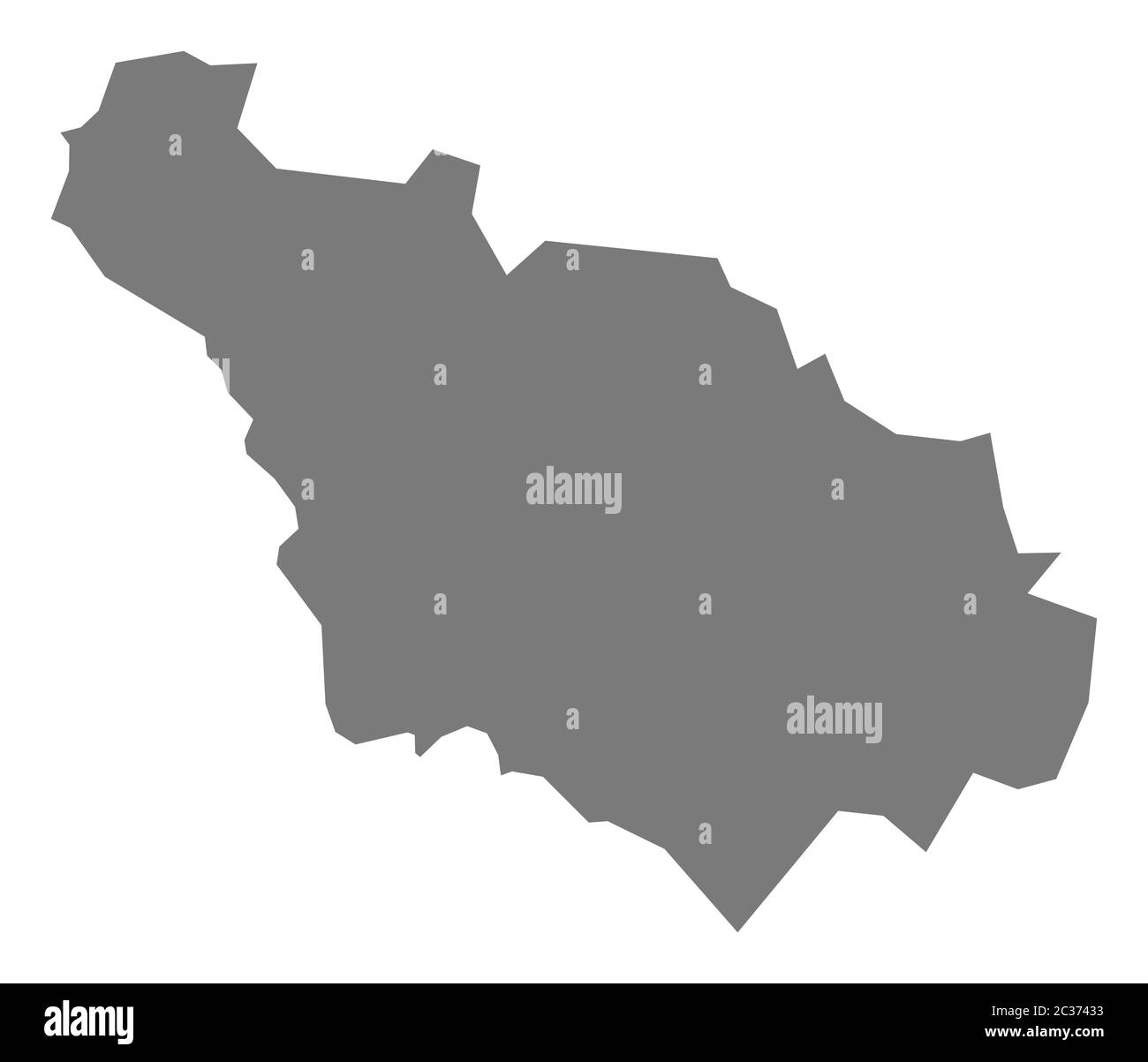 Gjakove Kosovo district map grey illustration silhouette shape Stock ...