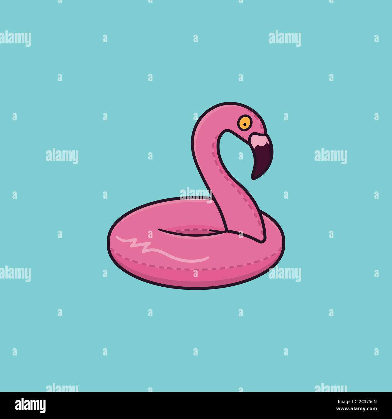 Pink Flamingo floater vector illustration for Pink Flamingo Day on June ...