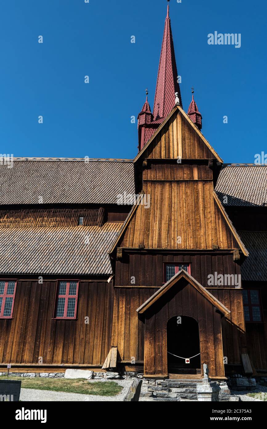 Stave church in Ringebu, Norway Stock Photo - Alamy