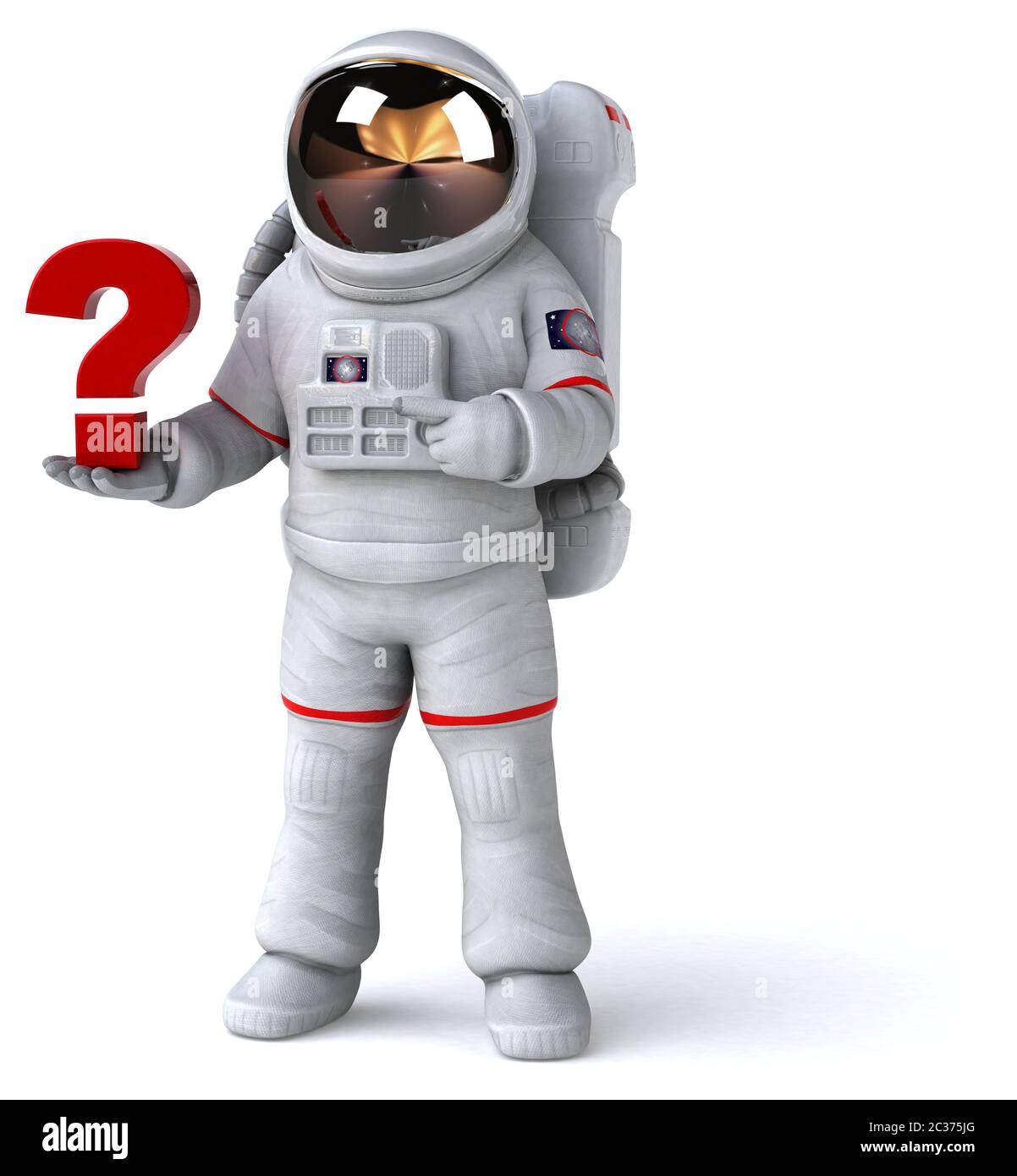 Fun astronaut - 3D Illustration Stock Photo - Alamy