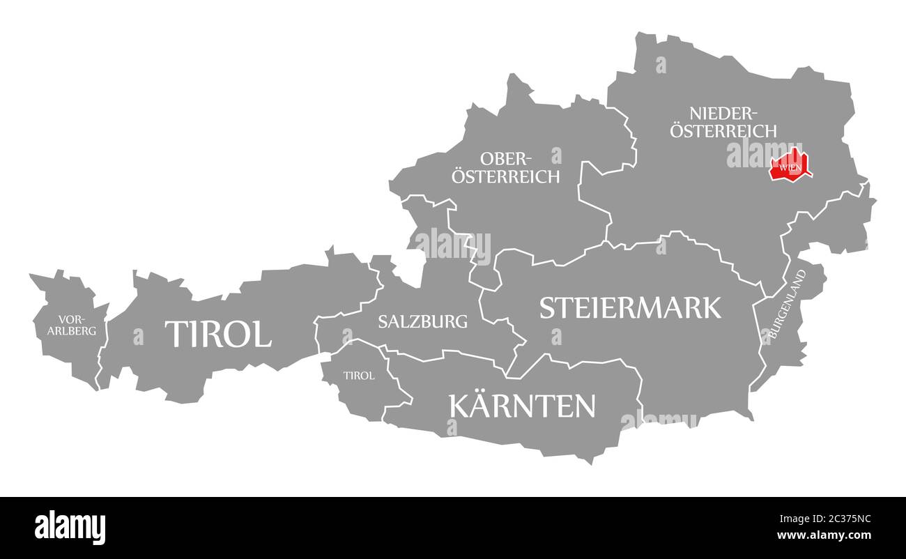 Vienna area map hi-res stock photography and images - Alamy