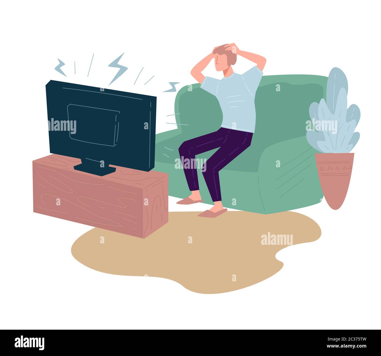 Worried male person Stock Vector Images - Alamy