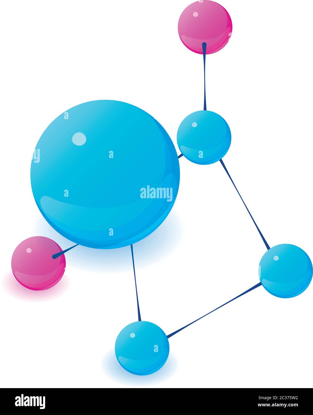 Molecular structure icon, isometric style Stock Vector Image & Art - Alamy