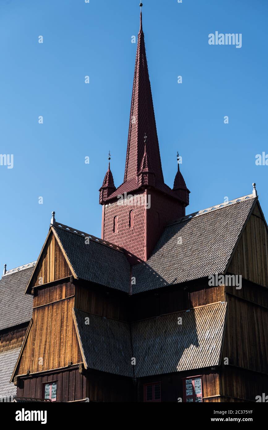 Stave church in Ringebu, Norway Stock Photo - Alamy