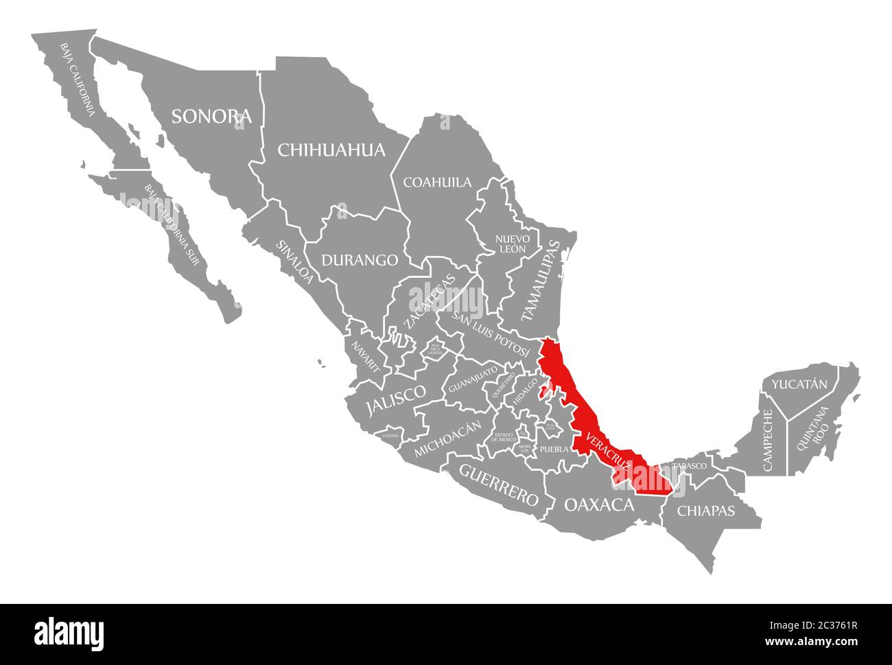 Veracruz mexico map hi-res stock photography and images - Alamy