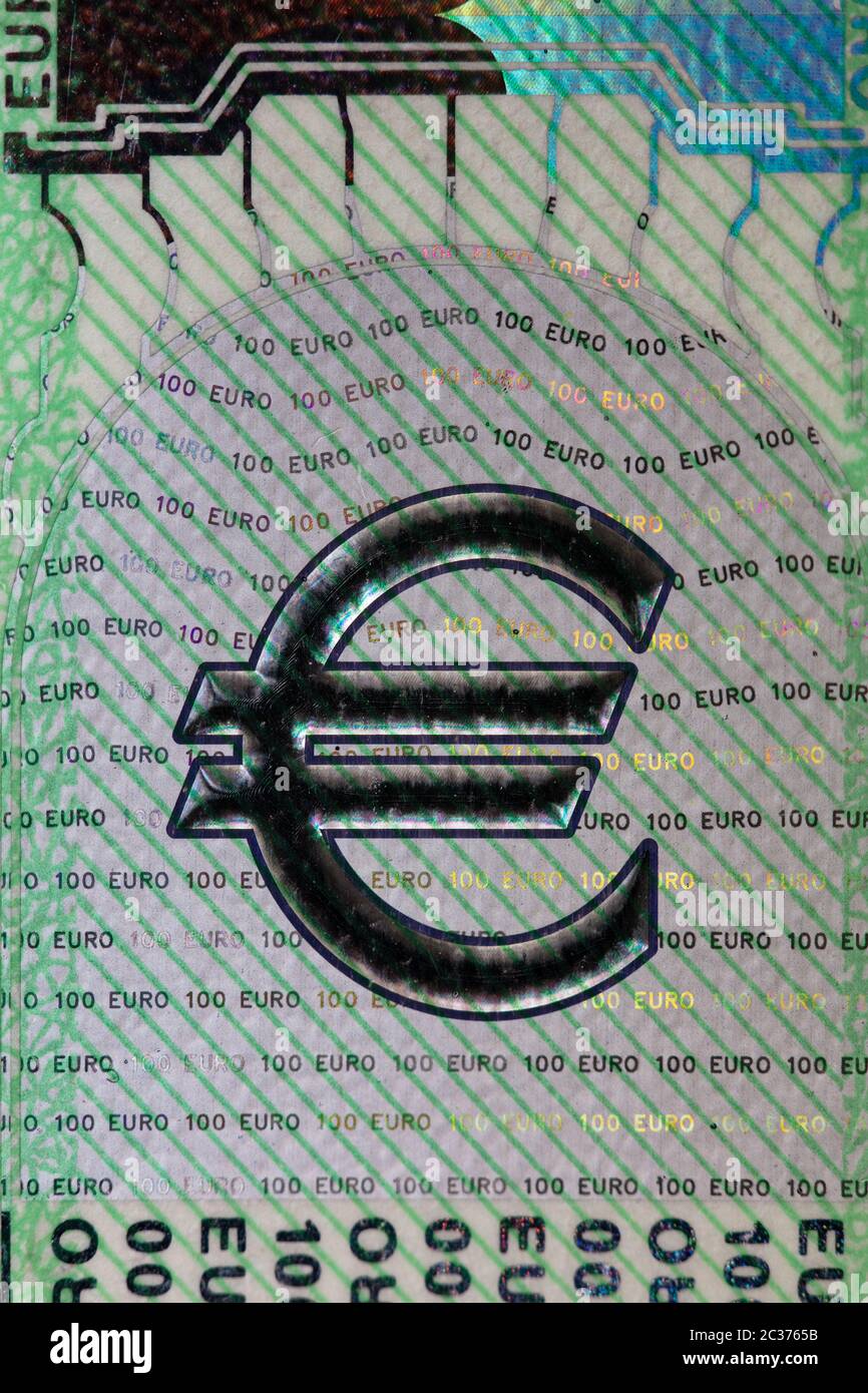 closeup of 100 euro banknote Stock Photo - Alamy