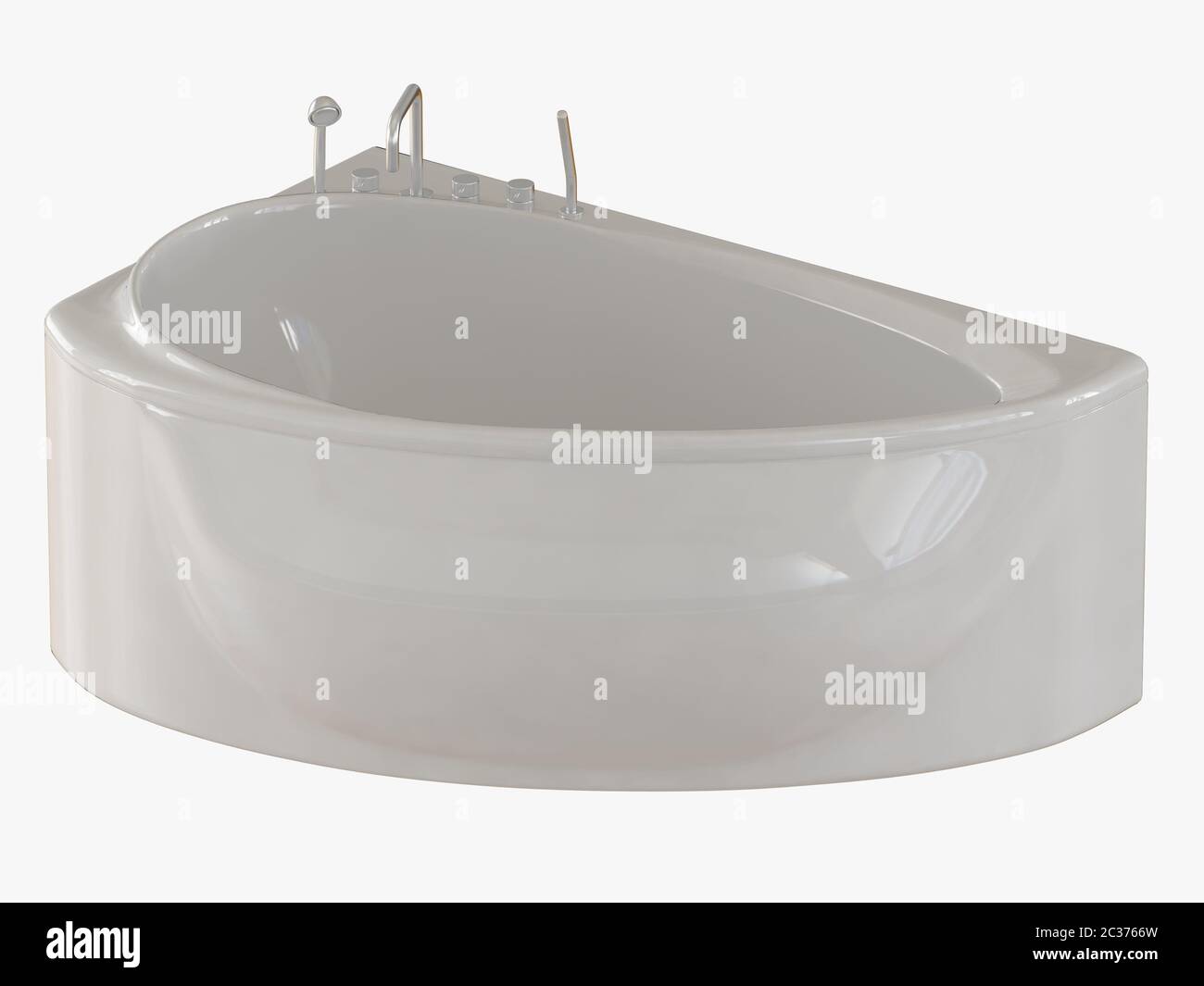 3d rectangular bathtub rendering on a white background Stock Photo - Alamy