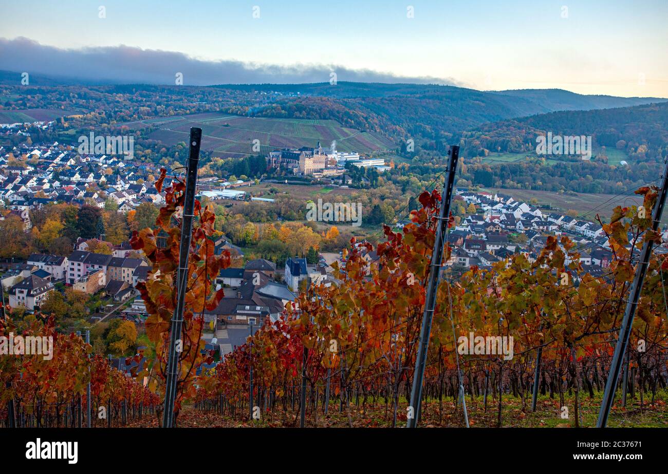 Ahrweiler Cityscape and Ahr wine-growing region Landscape Germany Stock ...
