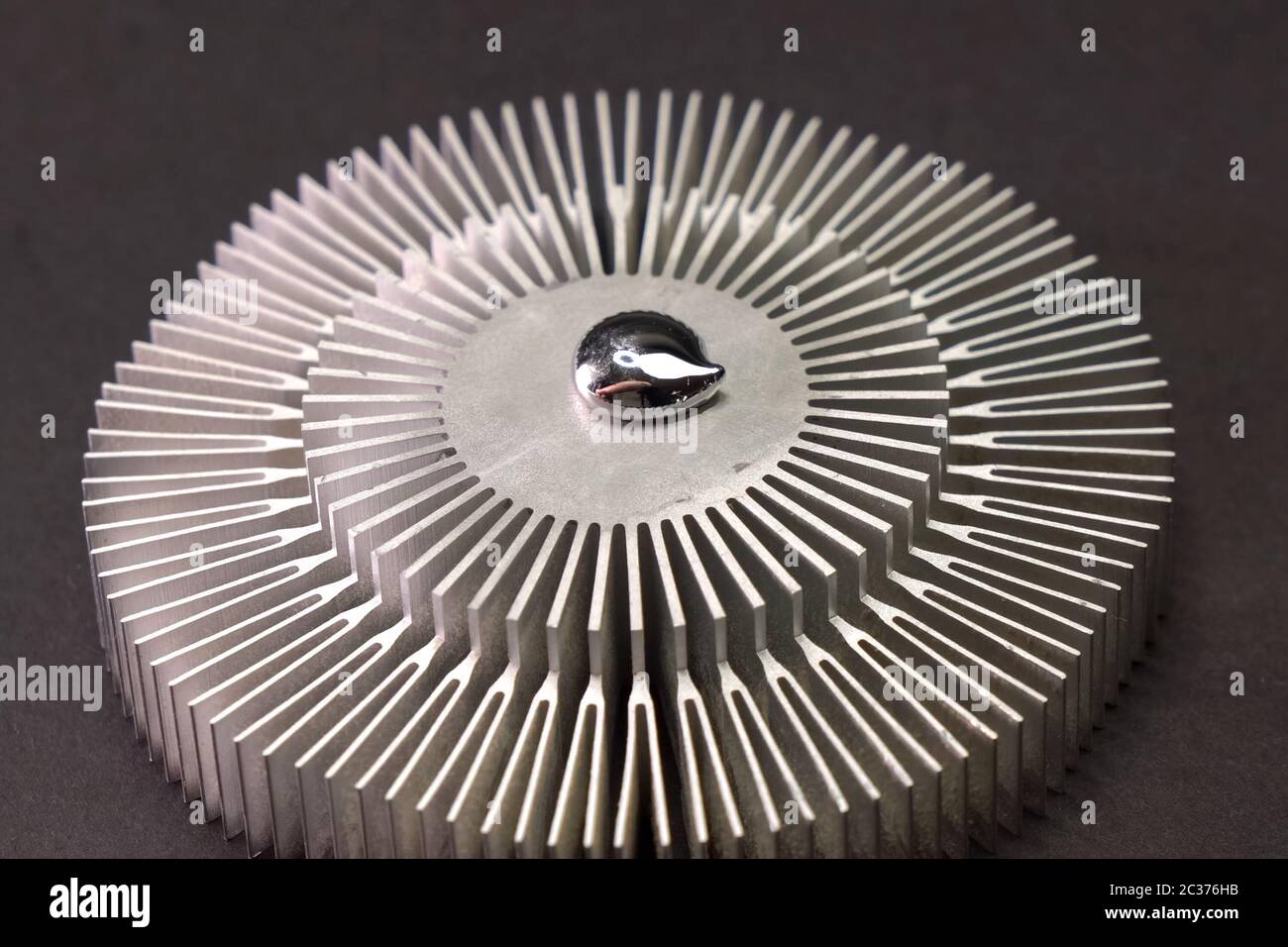 Liquid metal on an aluminum processor cooling radiator Stock Photo - Alamy