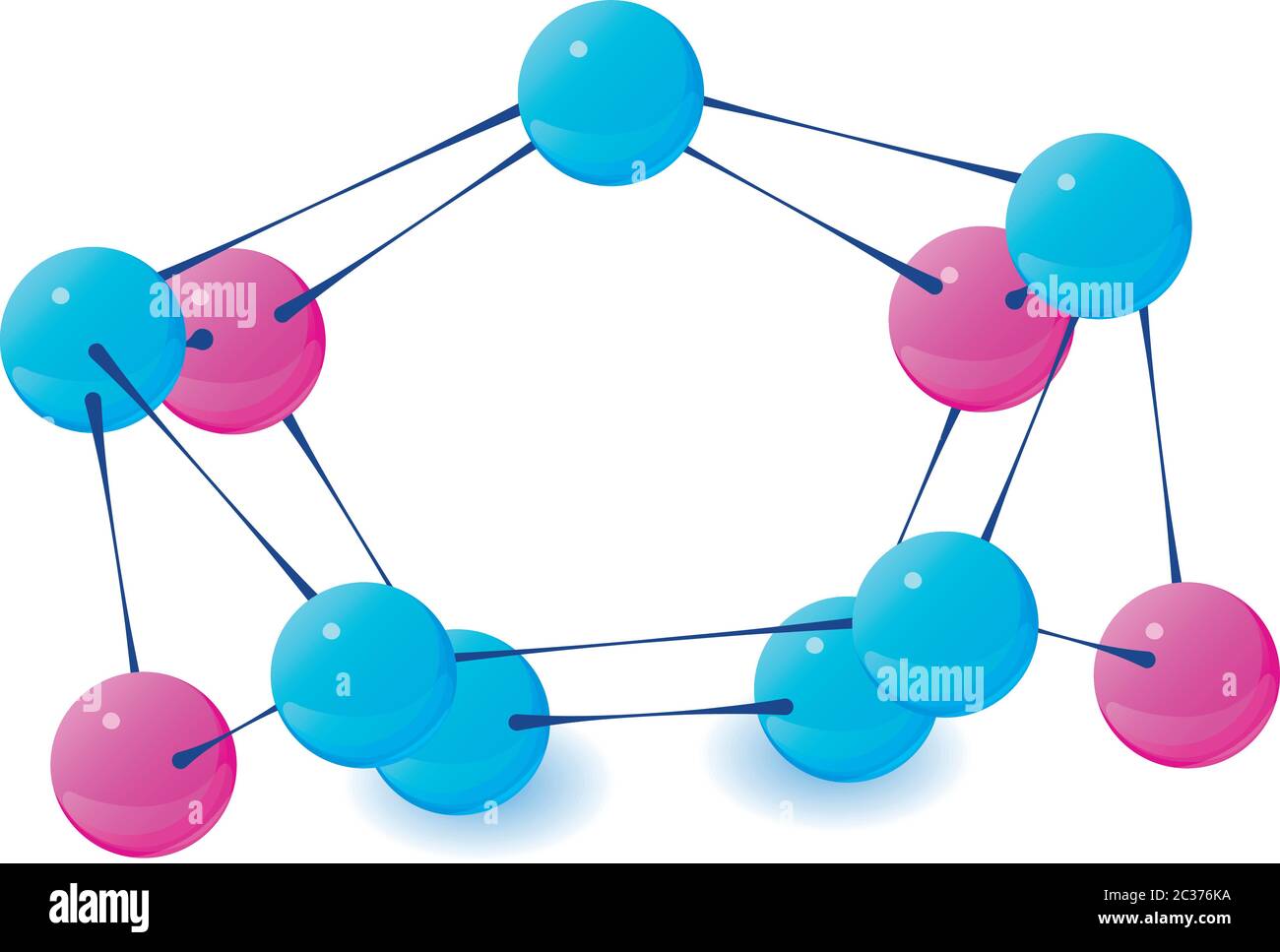 Complex molecule model Stock Vector Images - Alamy